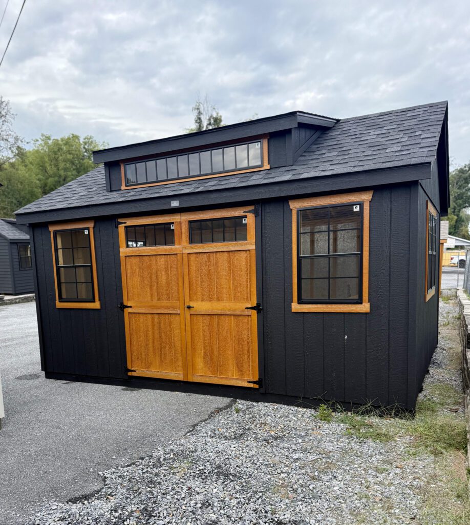 12x16 Aframe Pro Black & Cedar | Backyard Outdoor Structures